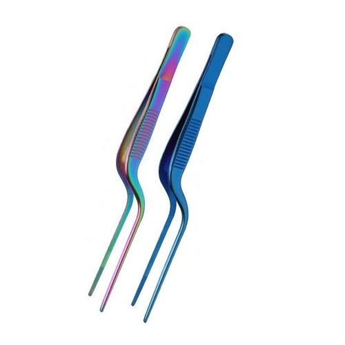 Stainless Steel Tweezer Chef Food Forceps BBQ Clip Tongs Kitchen Tool ...