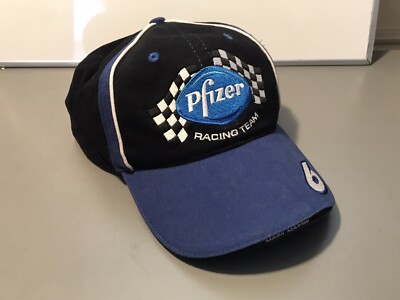 Vintage Nascar Pfizer Team Mark Martin Racing Adjustable Strap Hat Cap ...