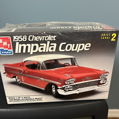 AMT/Ertl 1958 Chevrolet Impala Coupe Vintage 1990 1/25 Model Kit ...