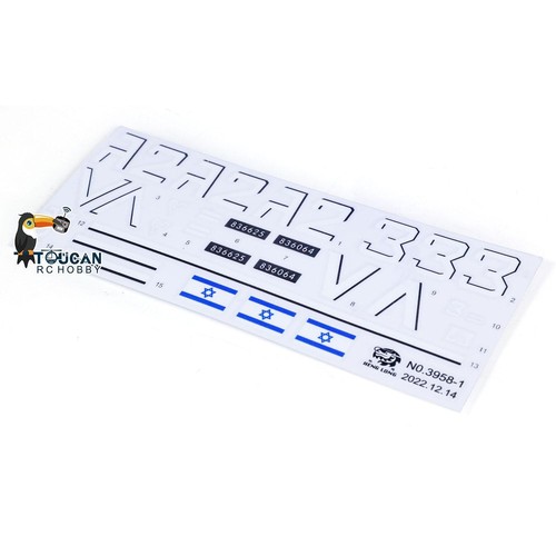 Heng Long Stickers Decoration for 1/16 Scale IDF Merkava MK IV 3958 ...