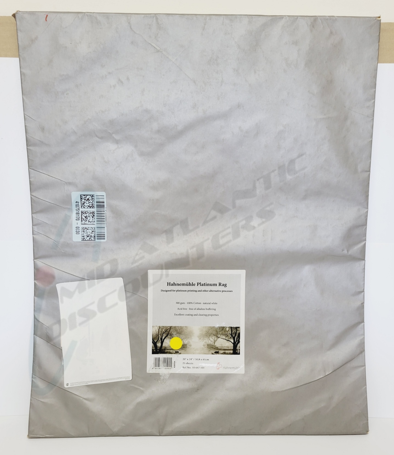 Hahnemuhle Platinum Rag Fine Art Paper, 300gsm, 20x24", 25 Sheets 100% ...