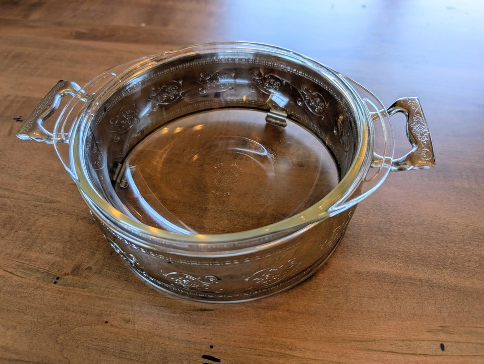 Pyrex, Silver Plated, Casserole Serving Dish, Two Piece | eBay