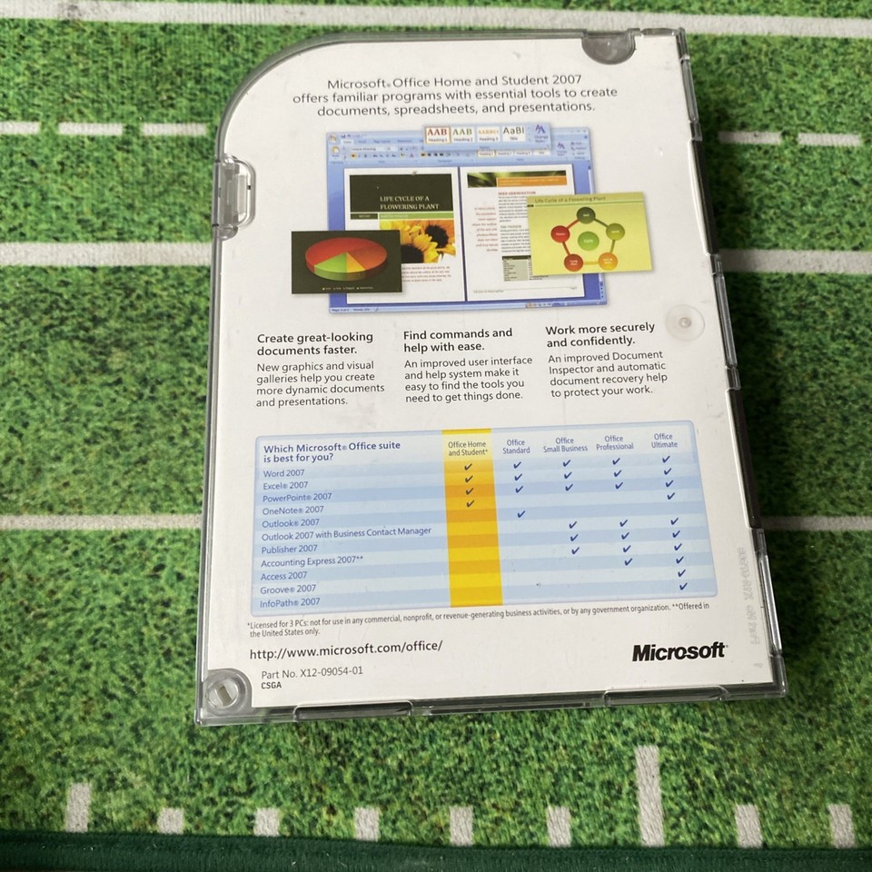 Microsoft Office 2007 Home and Student w/ Product Key - Excel, Word ...