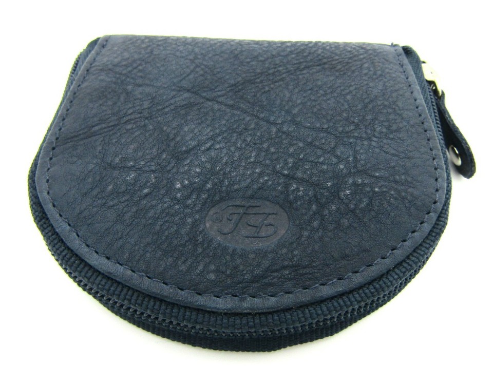 Unisex Real Premium Soft Leather Coin Pouch Zip Around Wallet Purse ...
