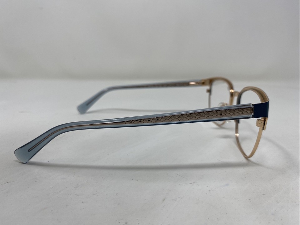 Cole Haan CH5023 (330) TEAL 52-17-135 Teal/Gold Full Rim Eyeglasses ...