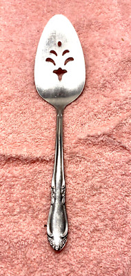 Oneida Stainless Plantation Pierced Pie Server Glossy Flowers Custom | eBay