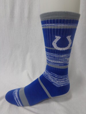 Indianapolis Colts RMC Stripe Deuce Crew Socks Blue Large | eBay