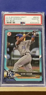 Kevon Jackson - 2018 Bowman Draft Sky Blue Paper PSA 10 | eBay