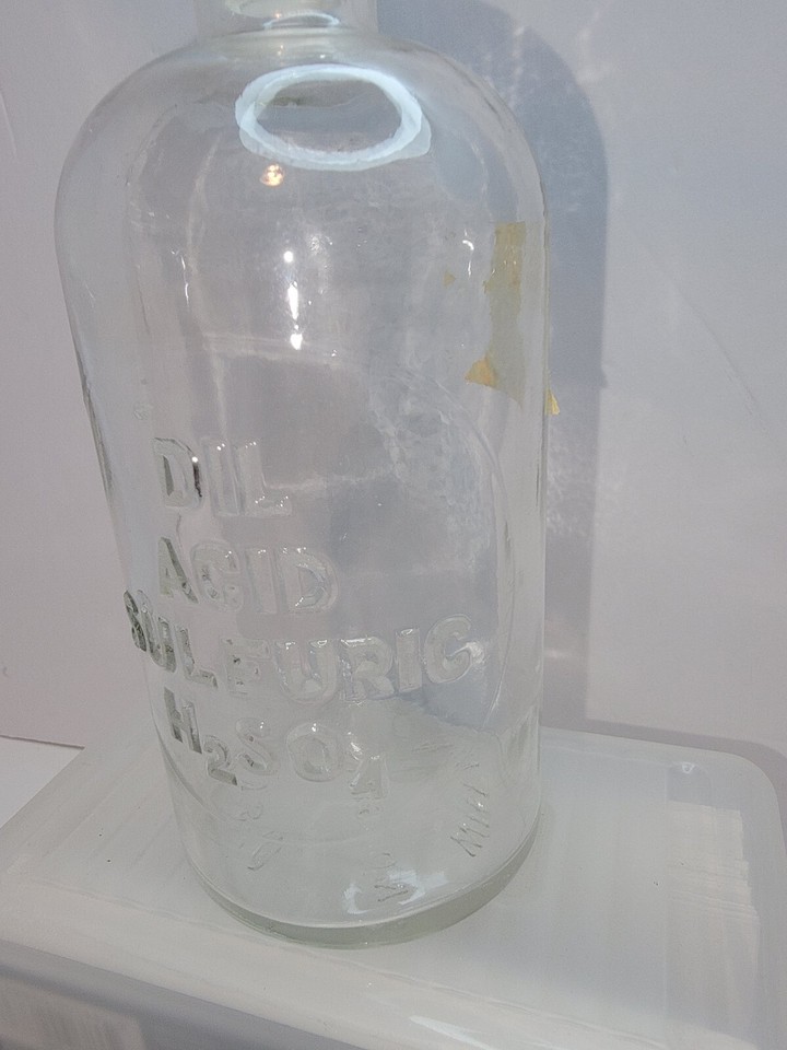 DIL ACID SULFURIC H2SO4 APOTHECARY BOTTLE (2)(307) | eBay