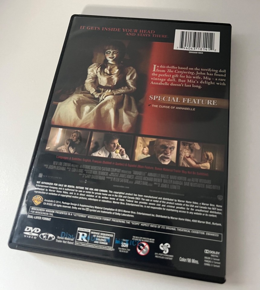 Annabelle DVD Rated R The Conjuring Horror | eBay