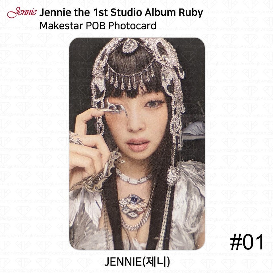 Jennie The 1st Studio Album Ruby POB Photocard Blackpink JumpupEnt Applemusic | eBay