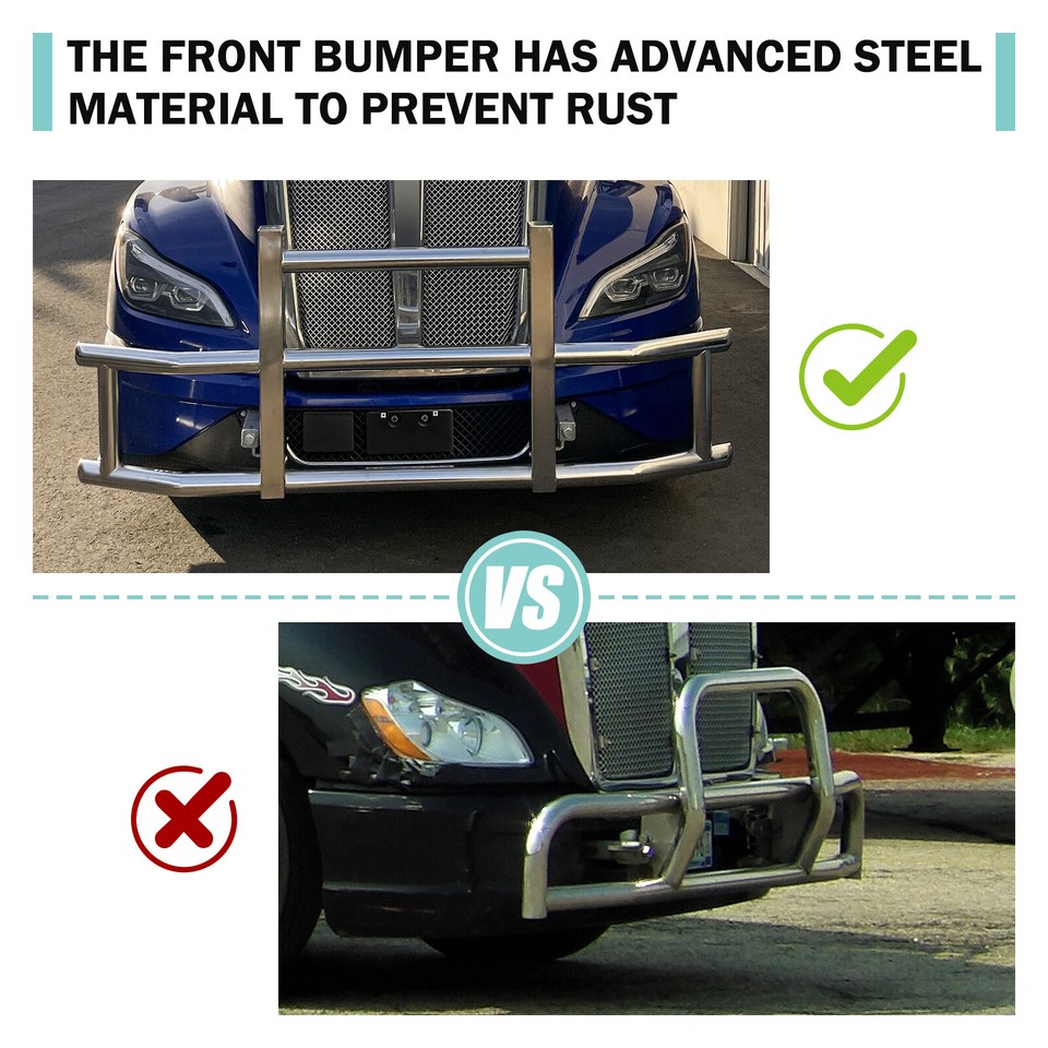 Front Deer Bumper w/Mounting Bracket For Kenworth T680 2022 Truck ...