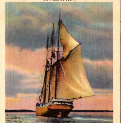 Sailing Ship with Poem on Atlantic Ocean TEICH Vintage Postcard 7586 | eBay