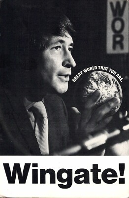 WOR AM Radio 710 NY Signed by John Wingate Reporter Vintage 1972 ...