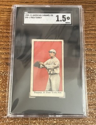 1909-11 E90-1 FRED TENNEY NNO VG AMERICAN CARAMEL SGC 1.5 BASEBALL NEW ...