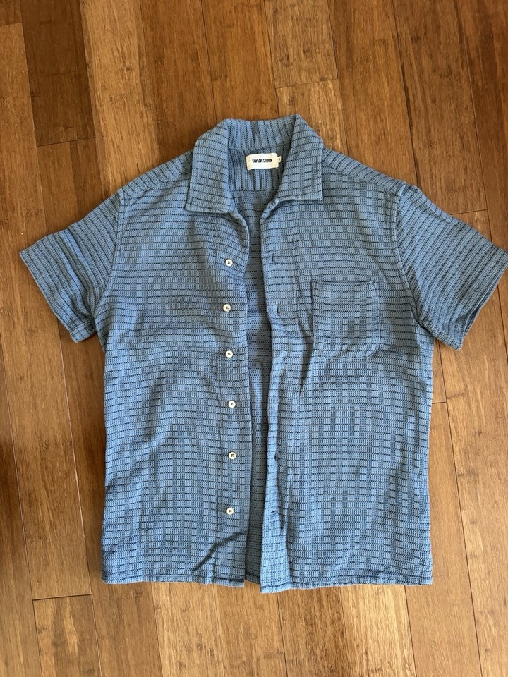 Taylor Stitch Size 38 (small) Waffle Hawthorne Button Short Sleeve ...