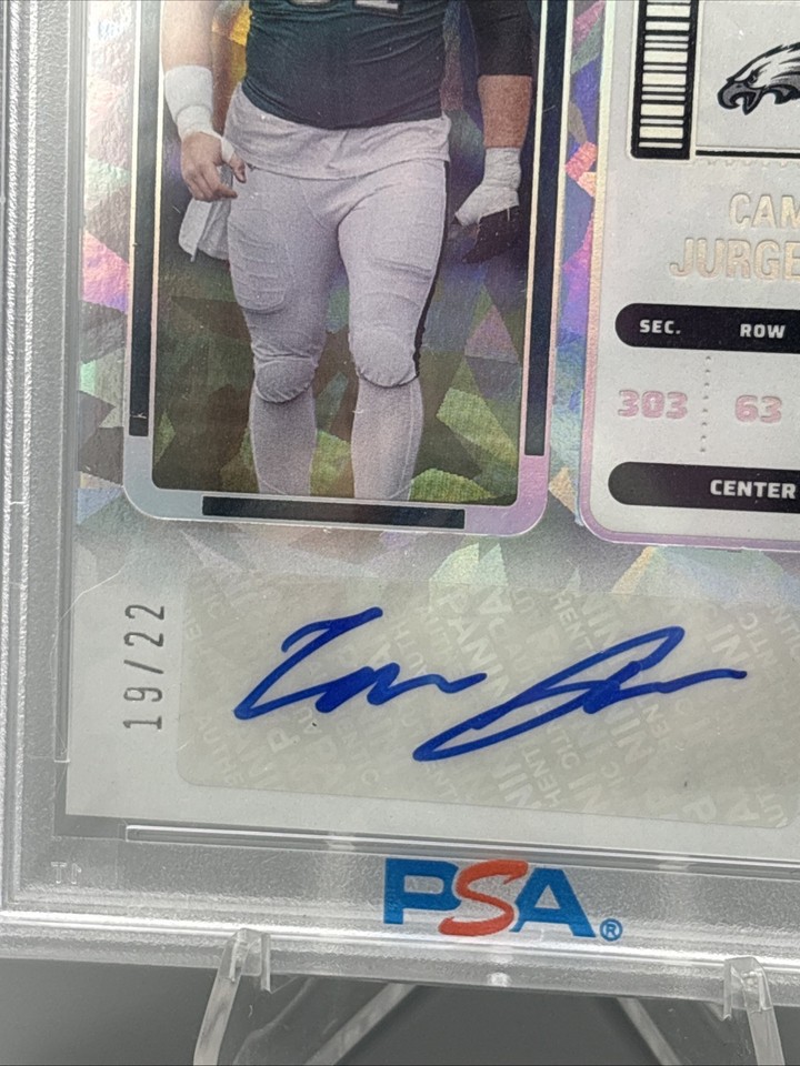 2022 Panini Contenders Cam Jurgens Rookie Ticket Auto Cracked Ice /22 ...
