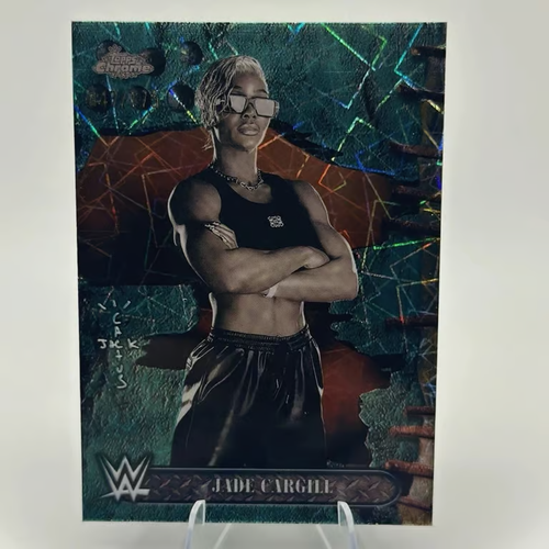 JADE CARGILL /175 NUMBERED CARD WWE TOPPS CHROME TEAL LAZER CACTUS JACK ...