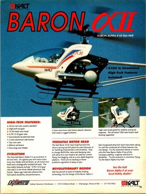 Kalt Baron Alpha II Heli Ephemera Wall Art Decor .60 Sized | eBay