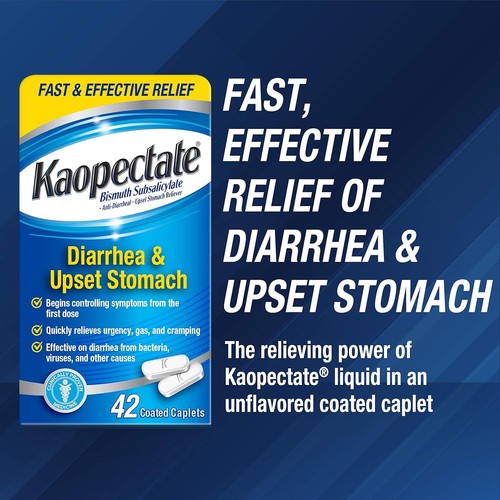 Kaopectate Multi-Symptom Anti-Diarrheal& Upset Stomach Reliever, 42 ...