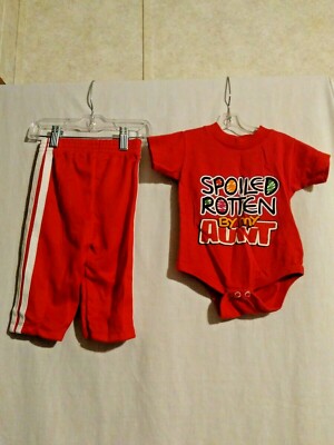 6 Month Rabbit Skins Spoiled Rotten by my Aunt Shirt & 6-9 Month ...