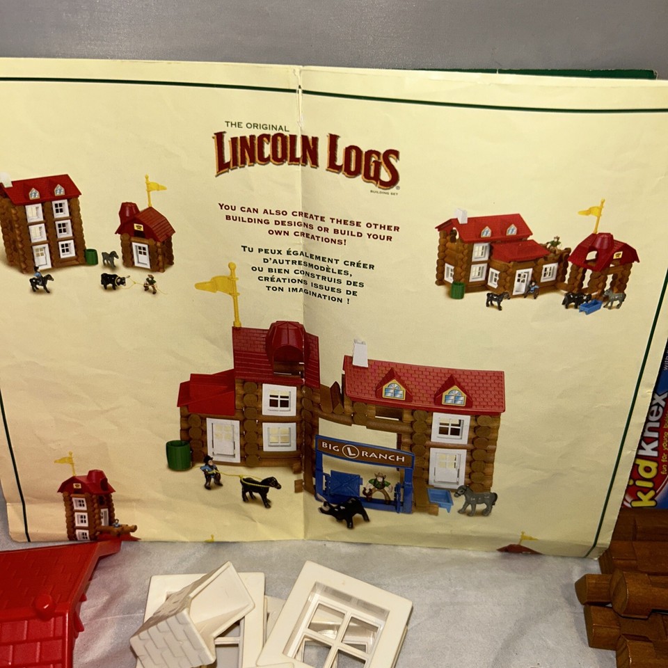 2004 BIG L RANCH K'NEX Lincoln Logs- original set almost complete F/S ...