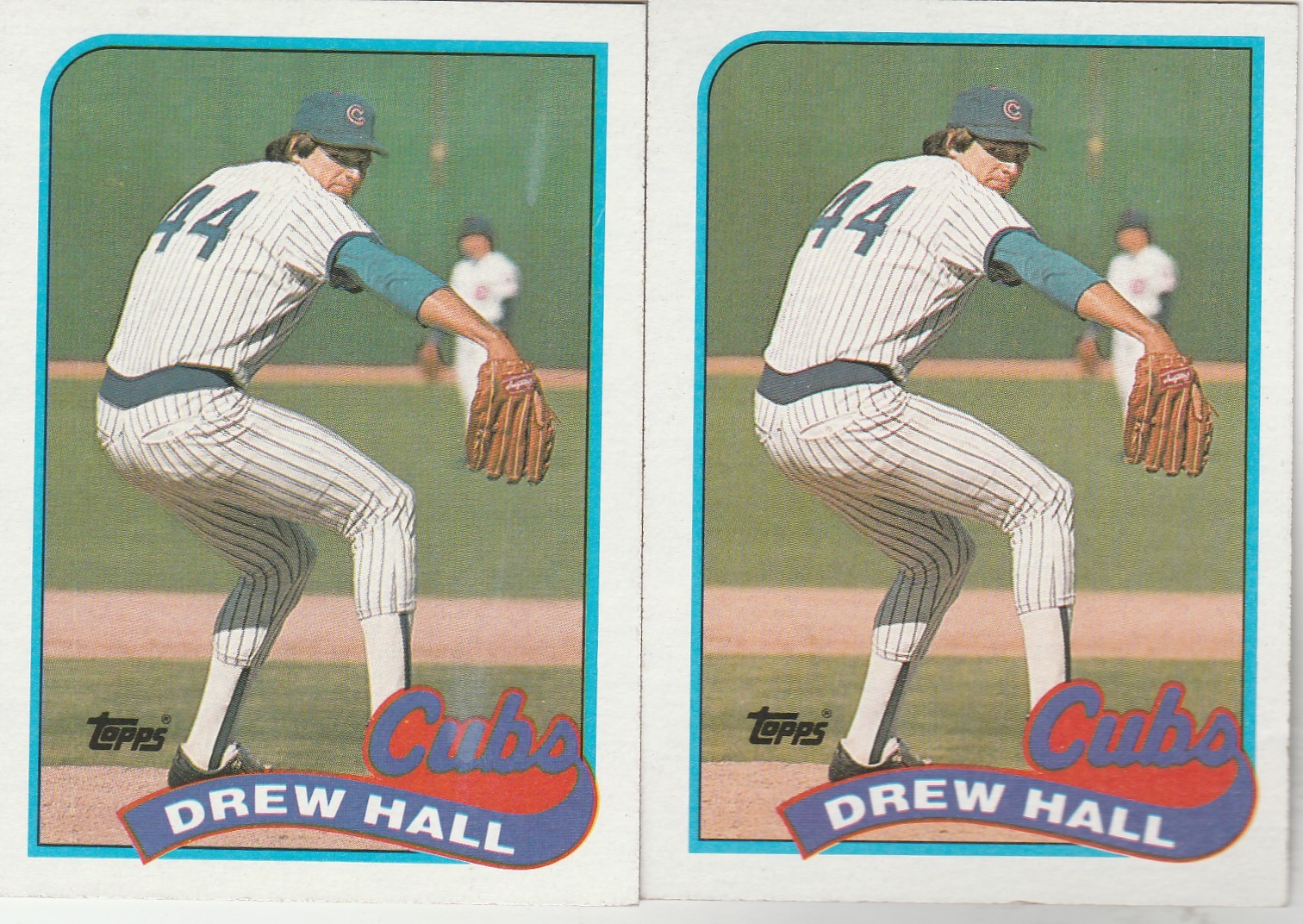 FREE SHIPPING-MINT-1989 Topps #593 Drew Hall Cubs -2 CARDS | eBay