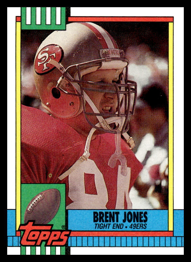 1990 Topps Brent Jones #14 San Francisco 49ers Football Card | eBay