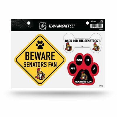 OTTAWA SENATORS PET DOG MAGNET SHEET SET BEWARE FAN | eBay