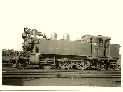 EE138 RP 1938/60s? CRR NJ CNJ RAILROAD TANK ENGINE #200 SQUARED OFF | eBay