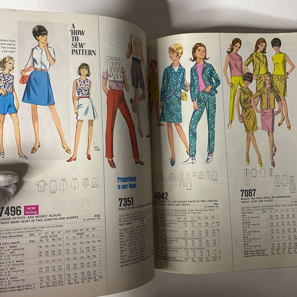 1968 September Simplicity Catalog Sewing Pattern Store Counter Book ...