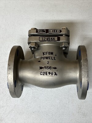 Powell CF8M B-1227 121566 2” 150 Class Swing Check Valve SS316 Flanged ...
