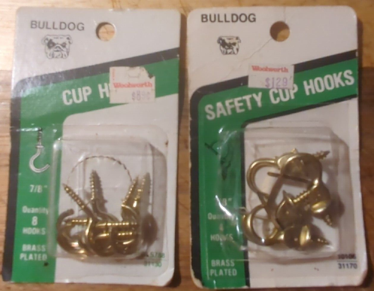Lot of 12 BULLDOG Cup Hooks - 4 safety hooks and 8 regular hooks | eBay