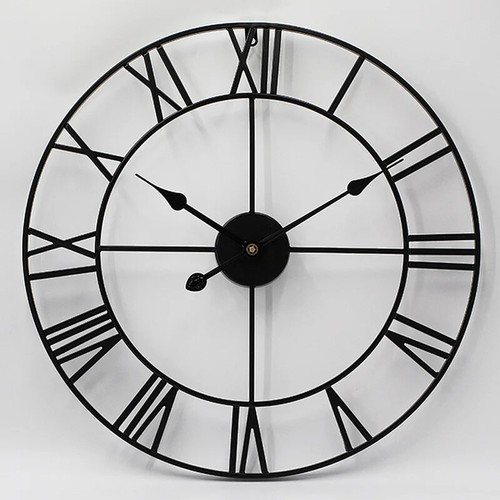 Extra Large Roman Numerals Skeleton Wall Clock Big Giant Open Face ...