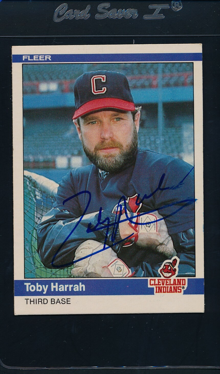1984 Fleer #544 Toby Harrah Indians Signed Auto *28538 | eBay