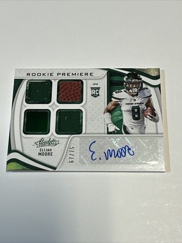 2021 Absolute Premiere Materials Autos Quad /75 Elijah Moore #214 ...