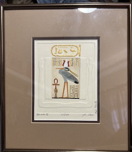 Mel & Jan Fleck Egyptian Art Framed & Signed & Numbered Bennu II | eBay