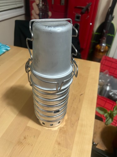 Swiss Military Aluminium Volcano Cooker Pot / Stove / Cup Army Camping ...