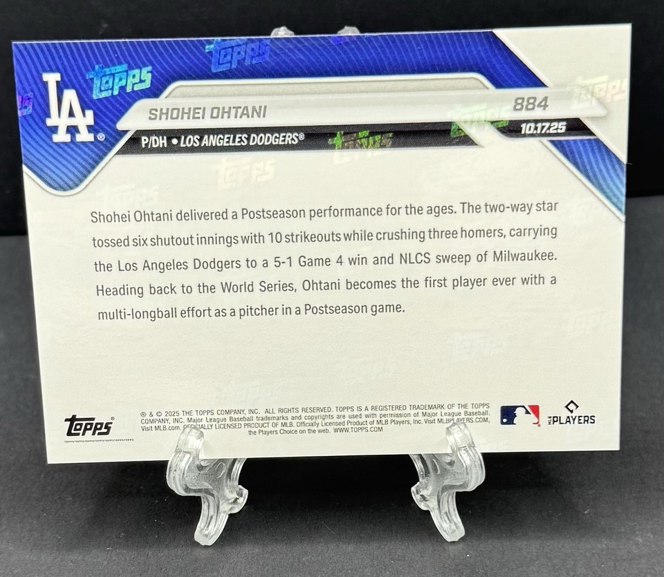 2025 Topps Now - Shohei Ohtani #884 Game For The Ages 10Ks & 3HRs Dodgers | eBay