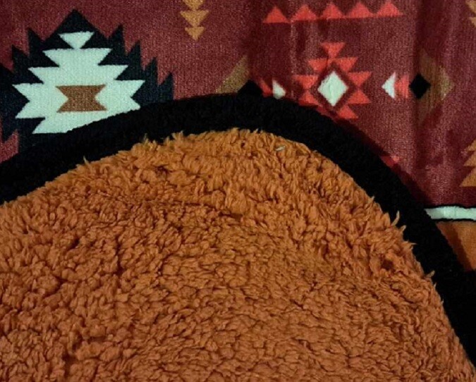 New Rust Rustic Bison Buffalo Sherpa Plush Throw Gift Blanket Native ...