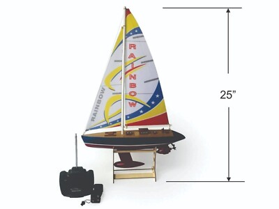25” RC Remote Control 4 Channels Sailboat 120SH Motor - Rainbow | eBay