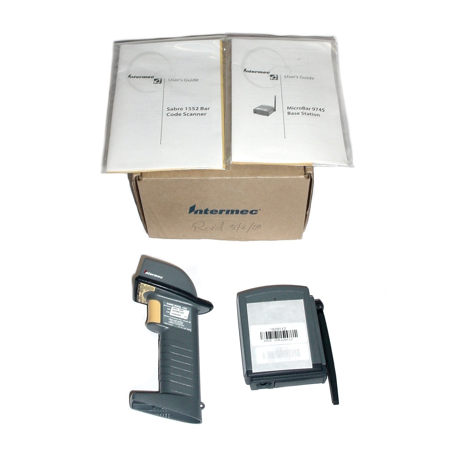 Intermec Sabre 1552 Handheld Wireless Barcode Scanner w/Base, Manuals ...