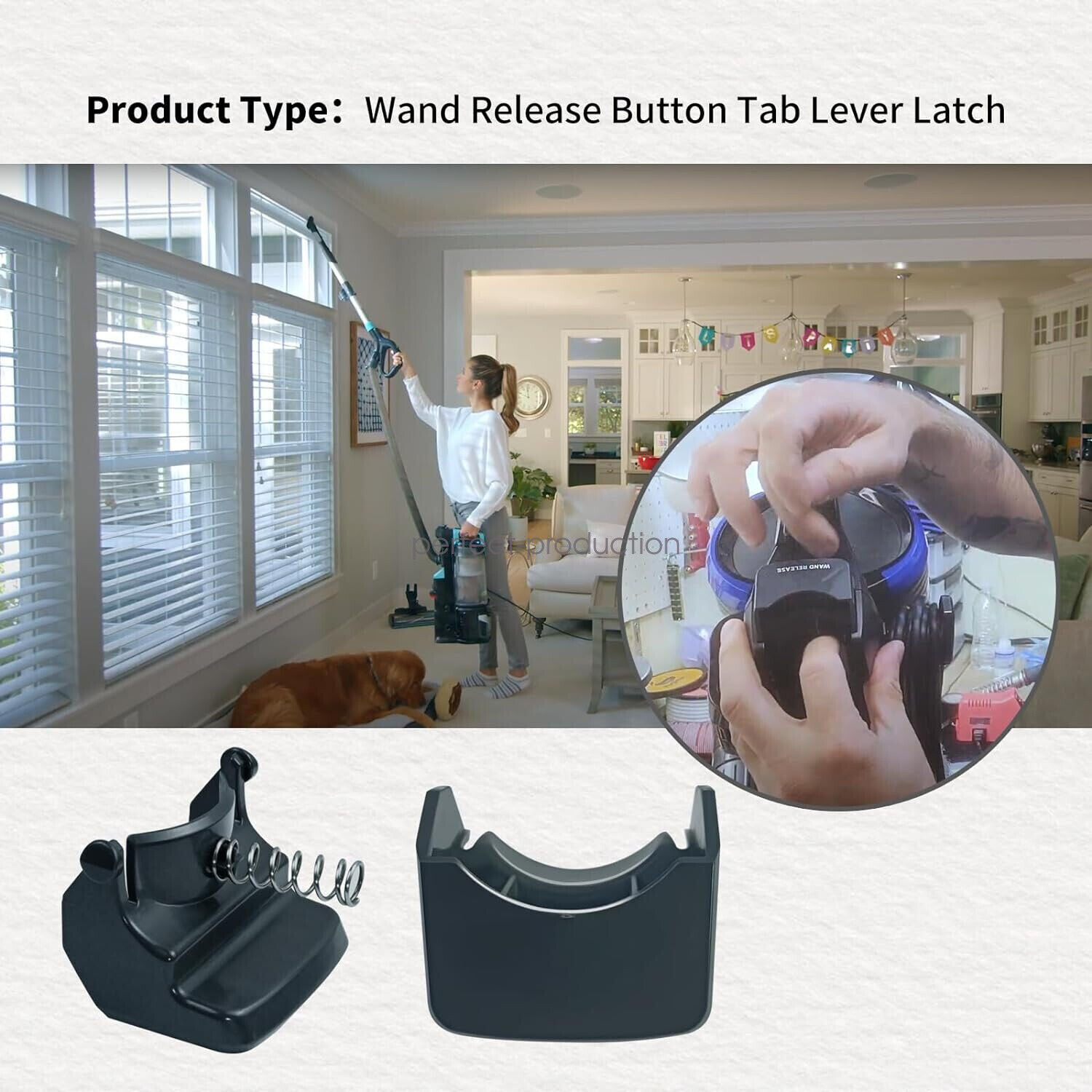 Wand Push Release Latch Lock Tab Handle For Bissell 3059 2852 28524 ...