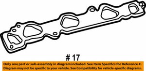 17177-20020 Toyota Gasket, intake manifold to head, no.1 1717720020 ...