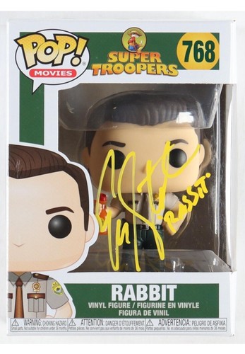 Erik Stolhanske Signed "Super Troopers" #768 Rabbit Funko Pop! (JSA) | eBay
