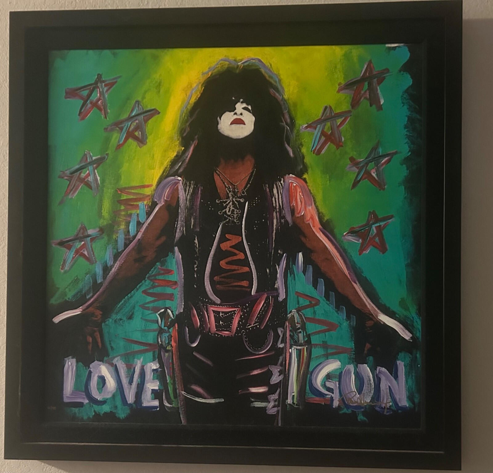 “Love Gun” Paul Stanley by Paul Stanley 39X39 Canvas Painting | eBay