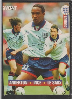 PAUL INCE & DARREN ANDERTON SIGNED ENGLAND FULL PAGE PICTURE | eBay UK