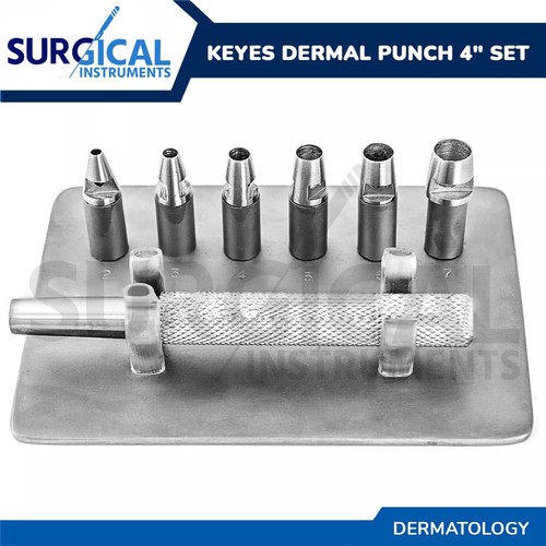 Keyes Dermal Punch 4" Set Dermatology Surgical Instruments German Grade ...