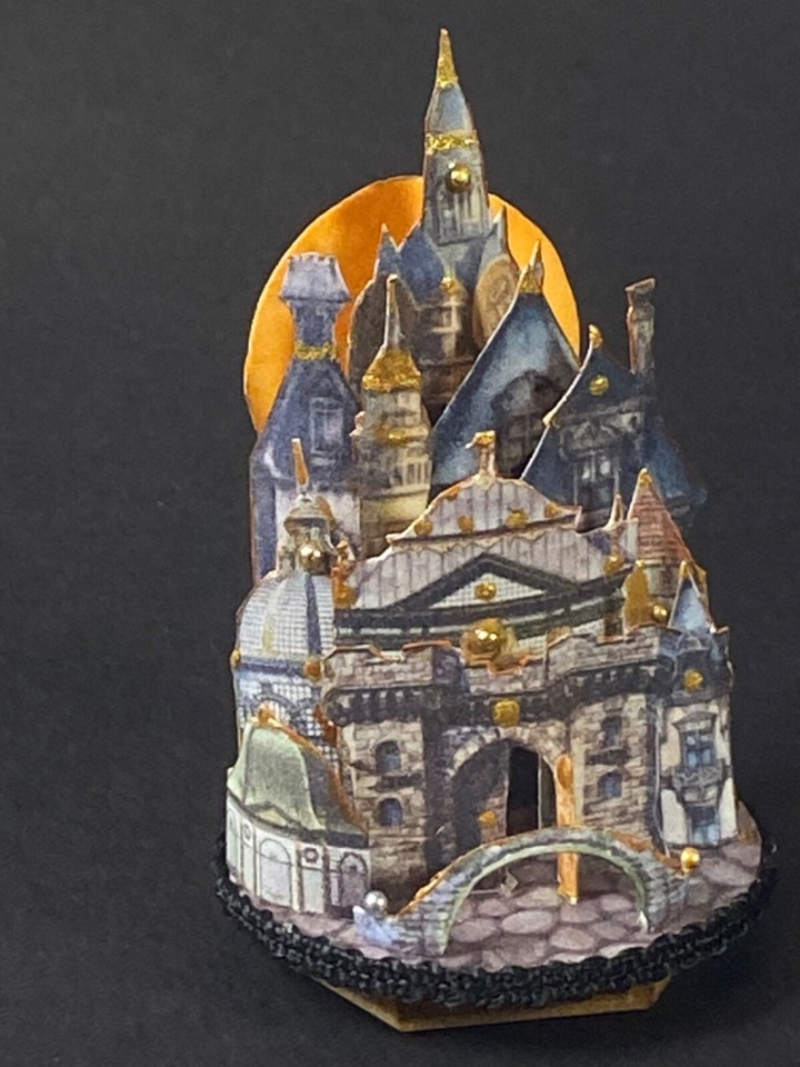 Artisan Halloween Lestat Vampire Castle Diorama 1:12 Dollhouse ...