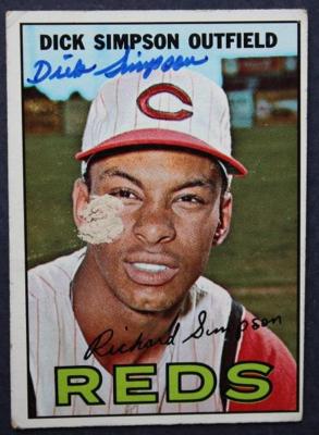 Cincinnati Reds star Dick Simpson signed autographed 1967 Topps ...